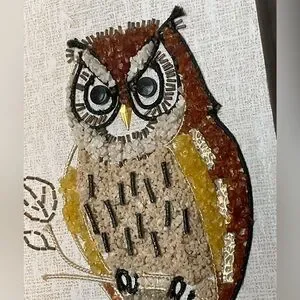 Vintage | Wall Decor | Vintage Mcm Owls Gravel Art Panel Pebble Mosaic ...